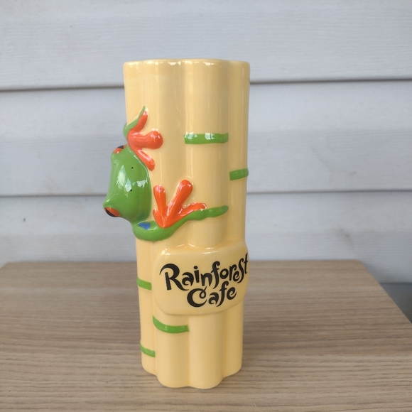 Other | 8 Rainforest Cafe Shop Coffee Cup Mug 3d Frog Bamboo ...
